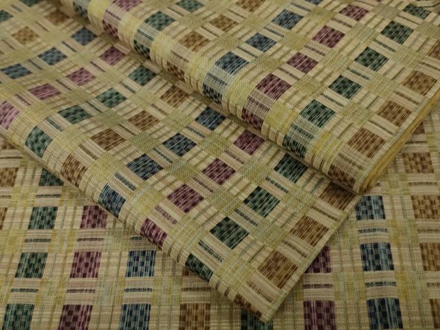 平和屋本店■極上　紬　格子　逸品　DZAA4702kh5