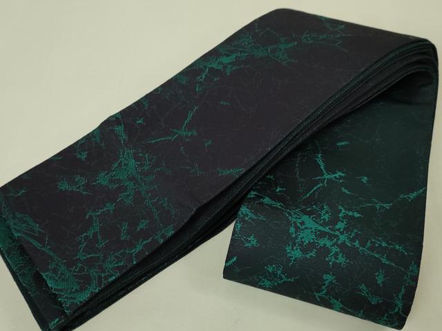 平和屋本店■極上　男性　両面　角帯　四つ葉のクローバー　霞文　逸品　未使用　DZAA4780kh5