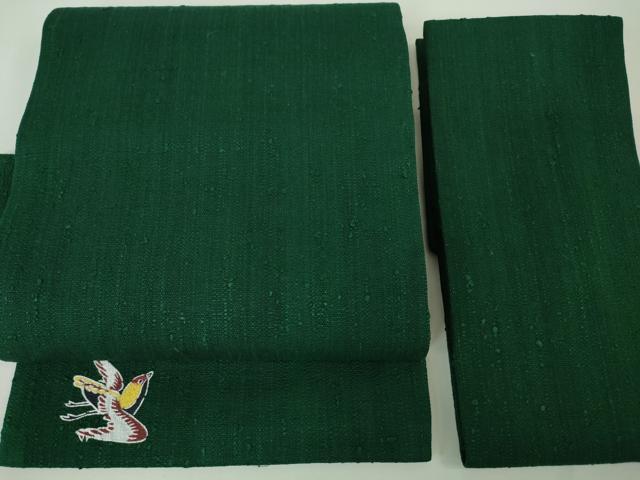 平和屋本店■極上　浦野理一　経節紬　つけ帯　鉄色地　逸品　未使用　DZAA4792kh5