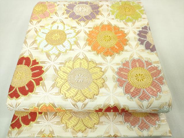 平和屋本店■極上　山口美術織物　皇室　伊勢神宮御用　西陣織　六通柄袋帯　唐織　桜華文　金銀糸　ますいわ屋扱い　逸品　DZAA4823kh5