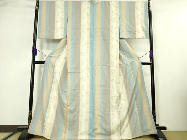 平和屋本店■極上　結城紬　はたおり娘　80亀甲　花間道　逸品　DZAA4892kh5