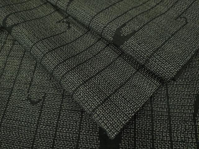 平和屋本店■極上　塩沢紬　110亀甲　霞文　逸品　DZAA4896kh5