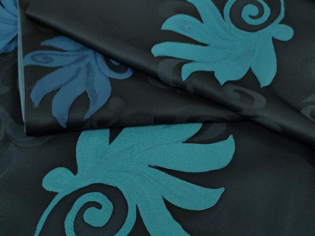 平和屋本店●極上　男性　小紋　地紋起こし　唐草文　濃紺地　逸品　DZAA4950kh6