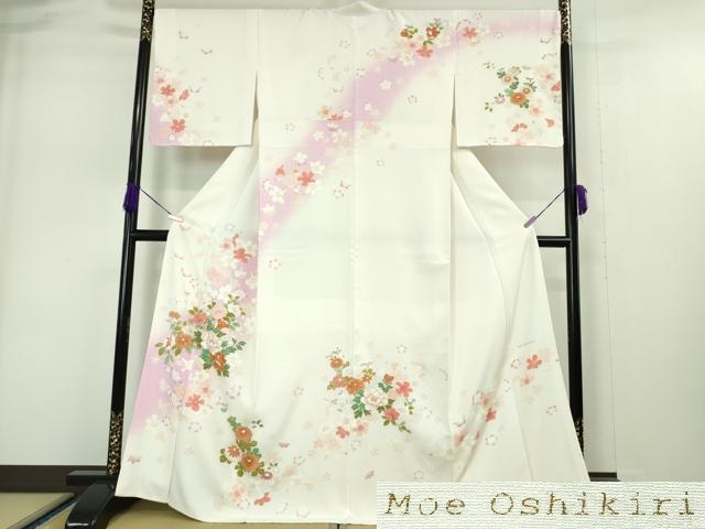 平和屋本店■極上　押切もえ　MOE OSHIKIRI　訪問着　駒刺繍　草花文　暈し染め　金彩　逸品　未使用　DZAA4959kh5