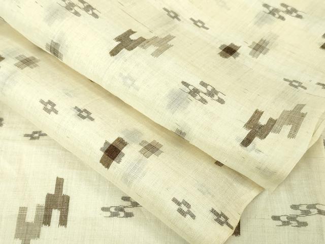 平和屋本店■極上　夏物　沖縄県無形文化財指定　本場八重山上布　麻　逸品　未使用　DZAA4978kh5