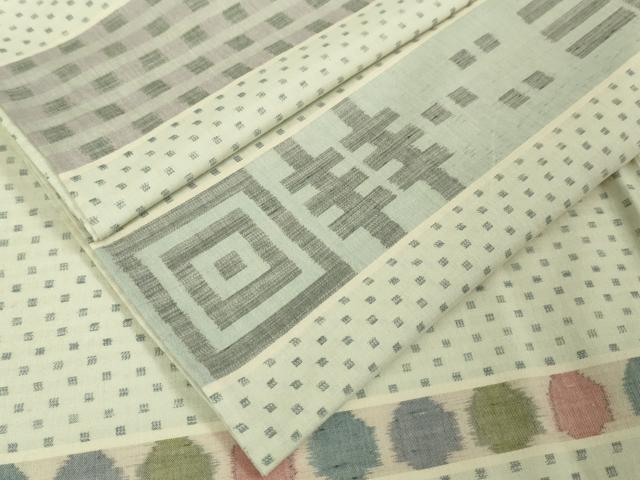 平和屋本店■極上　綿薩摩　東郷織物謹製　手織　単衣　綿　逸品　DZAA5062kh5