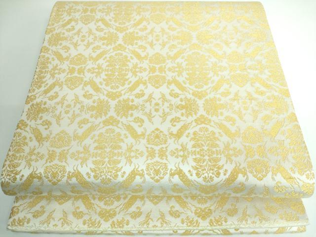 平和屋本店■極上　龍村美術織物　たつむら　全通柄袋帯　山羊花卉文錦　逸品　DZAA5125kh5