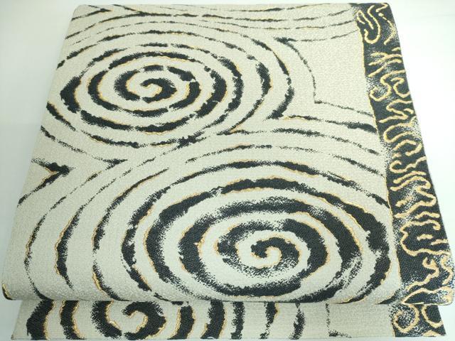 平和屋本店■極上　田中工芸織物 祥園謹製　両面　六通柄袋帯　水面　間道　金糸　逸品　DZAA5155kh5