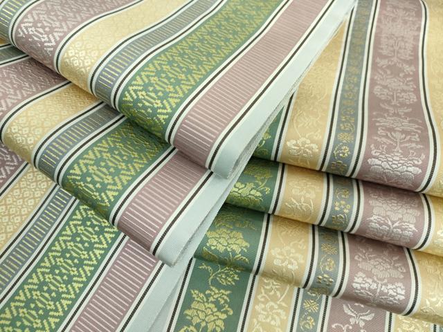 平和屋本店■極上　本場筑前博多織　両面　全通柄袋帯　献上　花唐草間道　逸品　DZAA5179kh5