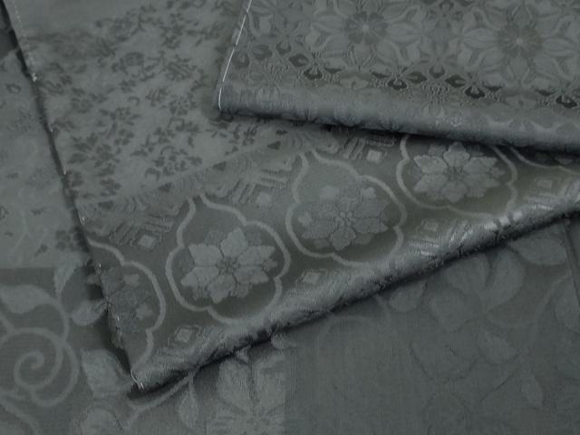 平和屋本店■極上　美空ひばり　お召　色無地　吉祥花地紋　濃い紅掛空色　逸品　未使用　DZAA5205kh5