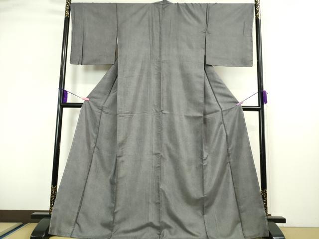 平和屋本店■極上　男性　江戸小紋　単衣　鮫小紋柄　舞花地紋　灰桜色地　逸品　未使用　CYAA2340s5 平和屋本店□極上 男性 江戸小紋 単衣 鮫小紋柄 舞花地紋 灰