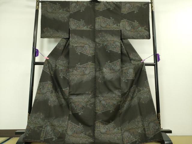 平和屋本店■極上　本場大島紬　9マルキ　幔幕鳳凰花文　逸品　未使用　DZAA5232kh5