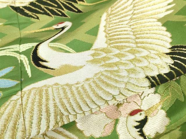 平和屋着物○訪問着 駒刺繍 鷺草花文 蛍暈し 金彩 高島屋