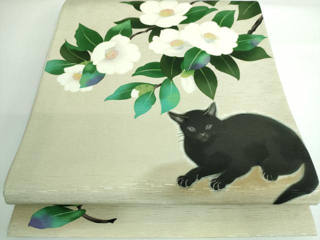 平和屋本店■極上　太鼓柄　京袋帯　WAKKA　ワッカ　椿猫十郎　逸品　DZAA5256kh5