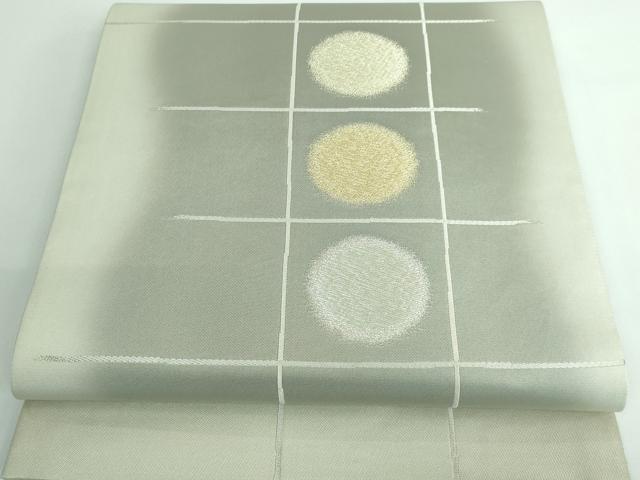 平和屋本店■極上　西陣の名門　加納幸謹製　太鼓柄袋帯　金銀糸　逸品　DZAA5272kh5