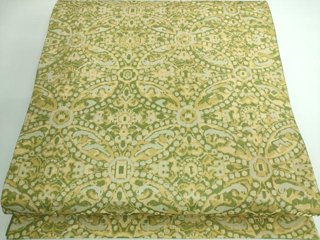 平和屋本店■最高級　人間国宝　北村武資　経錦　六通柄袋帯　七宝紋　金糸　逸品　DZAA5280kh5