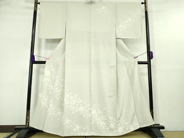 平和屋本店■極上　訪問着　更紗葡萄唐草文　砂色地　金彩　逸品　未使用　DZAA5386kh5