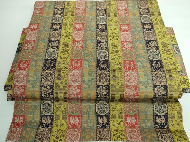 平和屋本店■極上　龍村美術織物　つけ帯　紅牙瑞錦　証紙・共箱付き　逸品　DZAA5493kh5