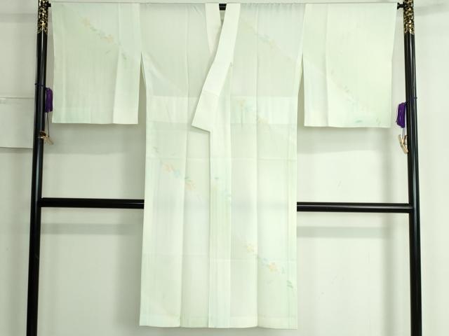平和屋本店■上質な長襦袢　無双仕立て　枝花文　逸品　未使用　DZAA5504kh5