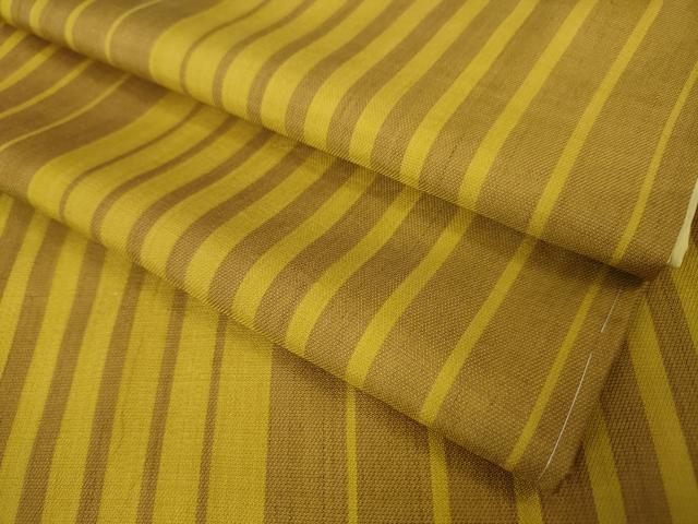 平和屋本店■極上　本場黄八丈　綾織　紬　間道　逸品　DZAA5554kh5