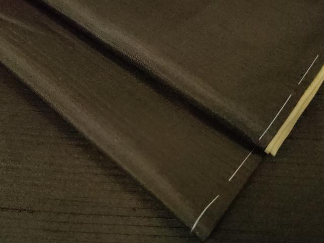 平和屋本店■極上　紬　色無地　鳥羽色　逸品　未使用　DZAA5577kh5