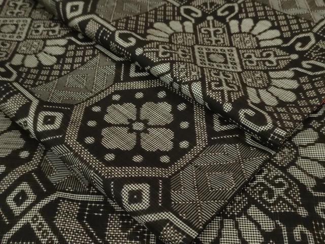 平和屋本店■希少　本場大島紬　龍郷絣　逸品　DZAA5593kh5