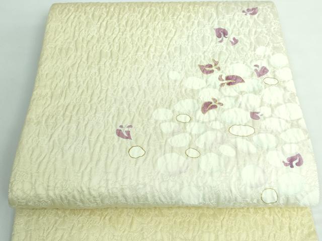 平和屋本店■極上　太鼓柄　京袋帯　駒刺繍　舞花文　金彩　逸品　DZAA5652kh5