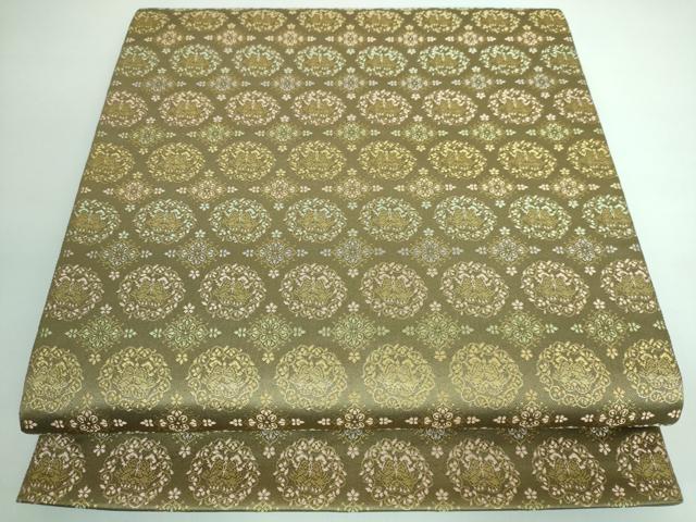 平和屋本店■極上　西陣織　陰山織物謹製　箔屋清兵衛　六通柄袋帯　鴛鴦花文　本金箔　証紙付き　逸品　DZAA5699kh5