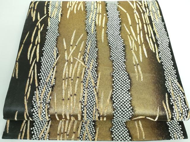 平和屋本店■極上　西陣の名門　加納幸謹製　六通柄袋帯　トクサ　金糸　逸品　DZAA5704kh5