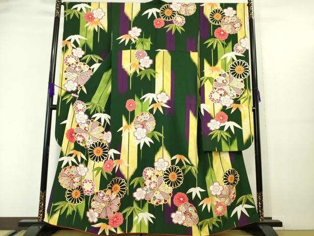 平和屋本店■極上　振袖　駒刺繍　矢羽　笹花文　金彩　逸品　DZAA5745kh5