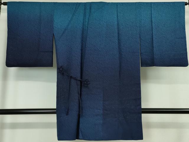 平和屋本店■極上　道中着　スリーシーズン　春夏秋　塵除け　ロング丈　星座　暈し染め　銀彩　逸品　DZAA5783kh5