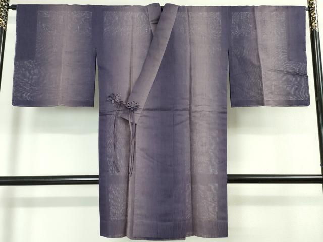 平和屋本店■極上　道中着　スリーシーズン　春夏秋　塵除け　ロング丈　紗紬　暈し染め　やまと誂製　逸品　未使用　DZAA5786kh5