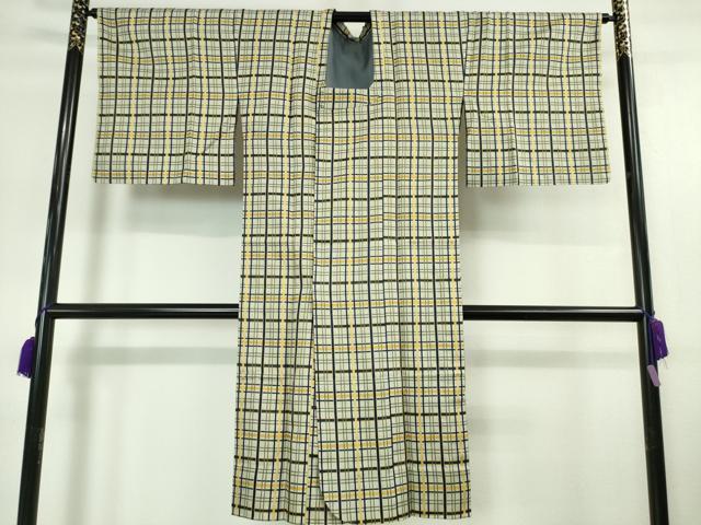 平和屋本店■極上　道行コート　単衣　ロング丈　吉野間道　逸品　DZAA5790kh5