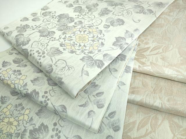 平和屋本店■極上　両面　全通柄袋帯　三重錦織　葡萄唐草文　逸品　DZAA5818kh5
