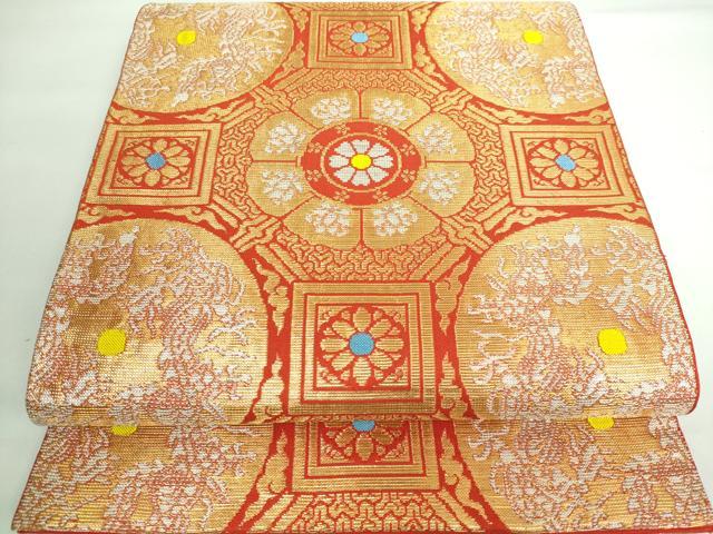 平和屋本店■最高級　龍村平蔵製　六通柄　本袋帯　奈良裂金襴　金銀糸　逸品　DZAA5895kh5