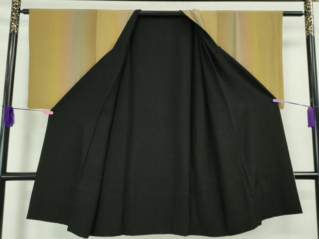 平和屋本店□極上 道行コート ロング丈 リバーシブル 縞 暈し染め 逸品 未