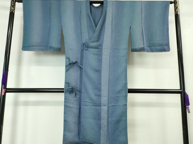 平和屋本店■極上　道行コート　ロング丈　霞地紋　縞　暈し染め　逸品　未使用　DZAA5931kh5