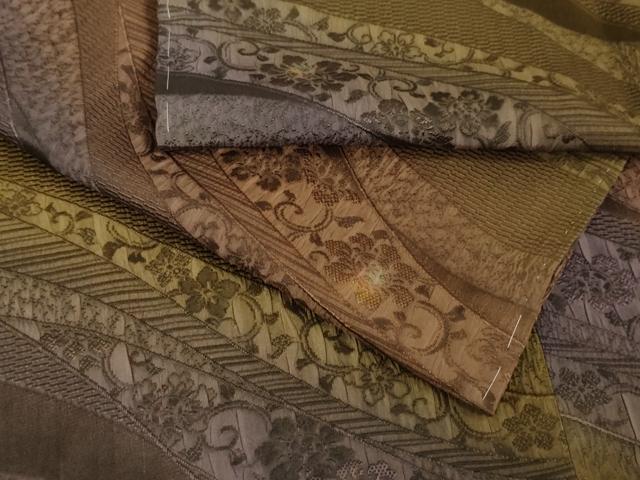 平和屋本店■極上　道行コート　ロング丈　お召地　作家物　花唐草地紋　暈し染め　逸品　未使用　DZAA5938kh5