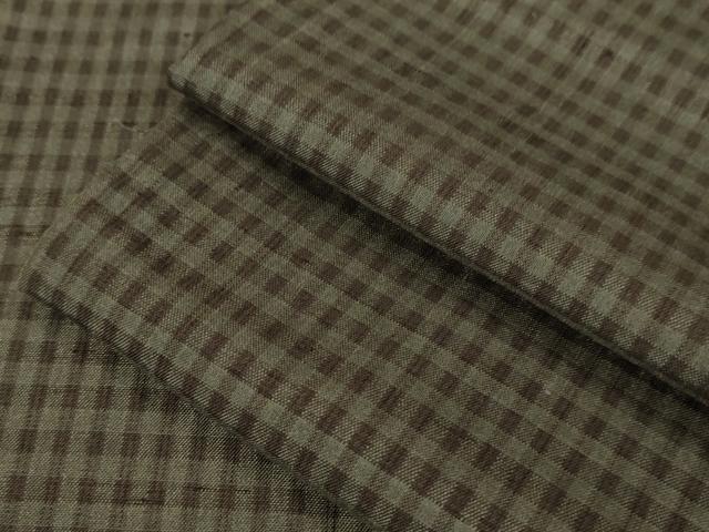 平和屋本店■極上　紬　格子　逸品　DZAA5950kh5
