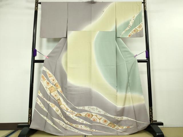 平和屋本店■極上　訪問着　駒刺繍　鬘帯正倉院花文　暈し染め　金彩　逸品　DZAA5959kh5