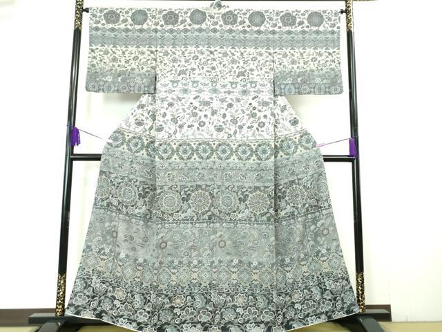 平和屋着物▽中国三大刺繍　スワトウ刺繍　汕頭刺繍　総刺繍　訪問着　単衣　正倉院花文　たたき染め　金糸　正絹　逸品　DAAT9486az 平和屋着物▽中国三大刺繍 スワトウ刺繍 汕頭刺繍 総刺繍 訪問着