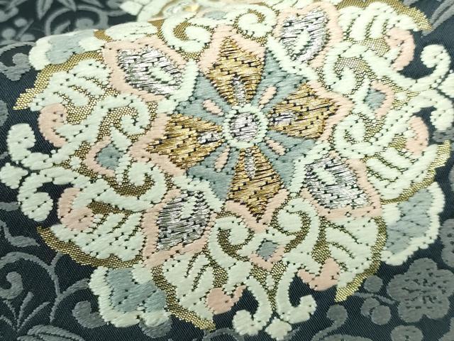 平和屋本店□極上 西陣 服部織物謹製 六通柄袋帯 唐織 正倉