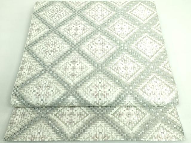 平和屋本店■極上　本場筑前博多織　八寸名古屋帯　菱文　逸品　DZAA6078kh5