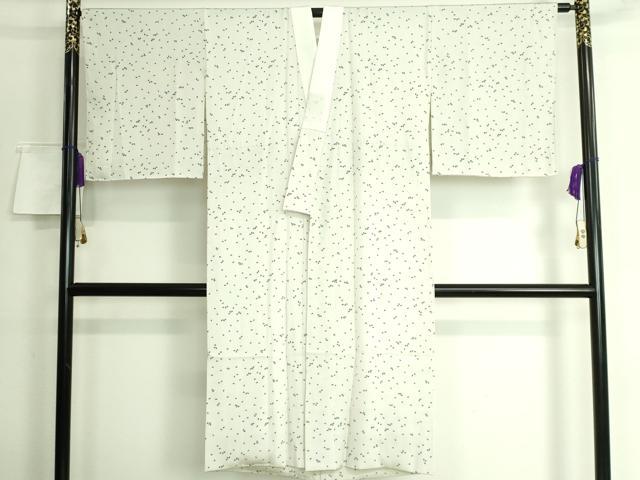 平和屋本店■伝統工芸士 染谷梅治　長襦袢　袷　舞桜　反端付き　逸品　未使用　DZAA6111kh5