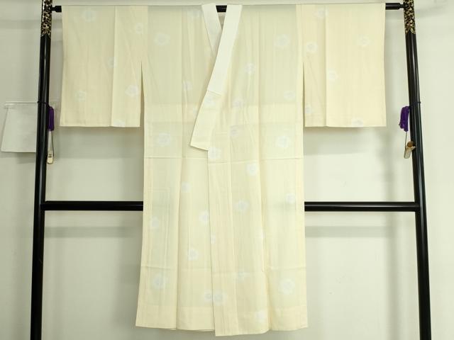 平和屋本店■上質な長襦袢　無双仕立て　舞花文　淡黄色地　逸品　DZAA6122kh5