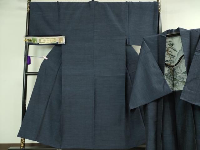 平和屋本店■極上　男性　本場結城玉紬　アンサンブル　キングサイズ　結織苑　証紙付き　逸品　DZAA6191kh5