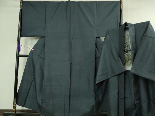 平和屋本店■極上　男性　本場大島紬　アンサンブル　キングサイズ　100亀甲　総詰め　残布付き　逸品　DZAA6192kh5