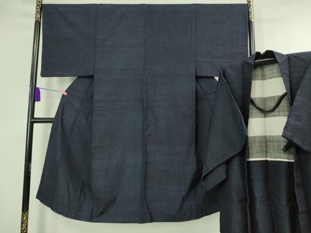 平和屋本店■極上　男性　本場結城紬　重要無形文化財　アンサンブル　杢　逸品　DZAA6193kh5