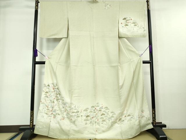 平和屋本店■極上　中国三大刺繍　スワトウ刺繍　汕頭刺繍　総刺繍　訪問着　松竹梅　金糸　さが美扱い　逸品　DZAA6217kh5