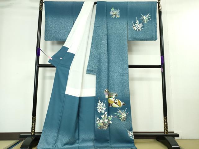 平和屋本店□極上 人間国宝 羽田登喜男 TOKIOetTOKI 訪問着 鴛鴦 花